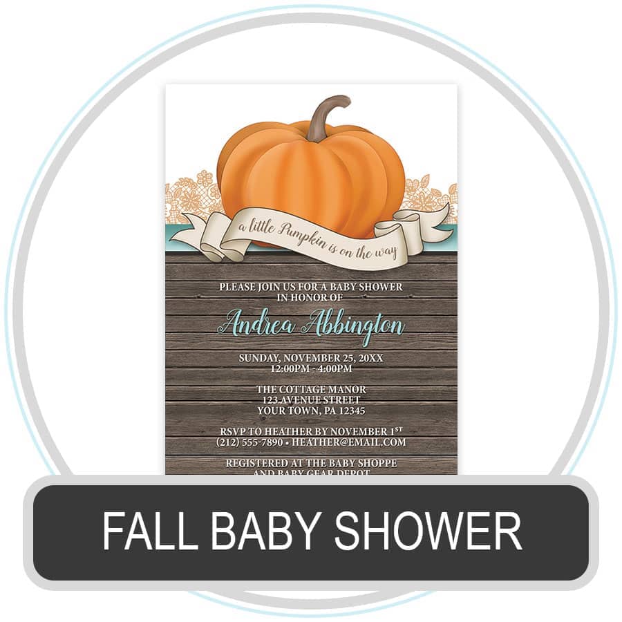 Fall Baby Shower Invitations | Pumpkins, Florals & Rustic Designs ...