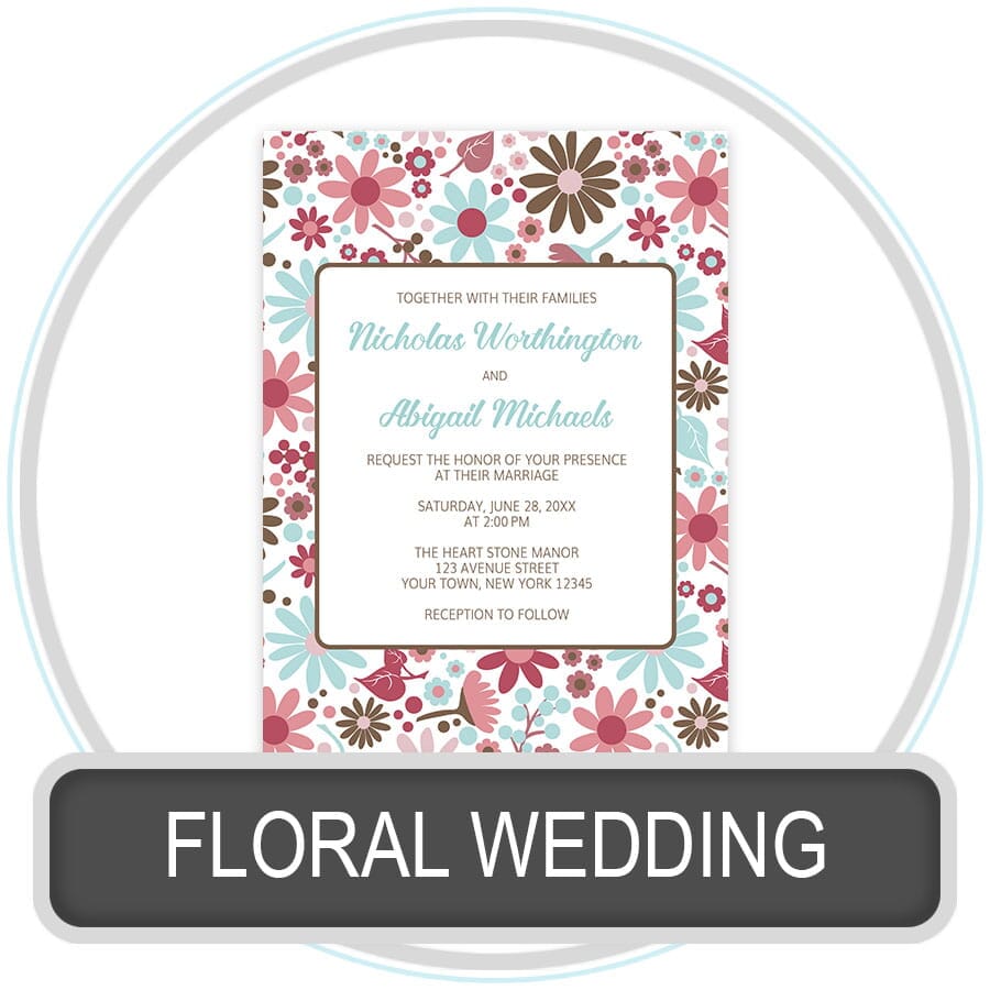 Floral Wedding Invitations | Garden & Seasonal Designs – Artistically ...