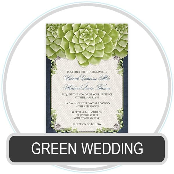 Green Wedding Invitations | Botanical & Rustic Designs – Artistically ...