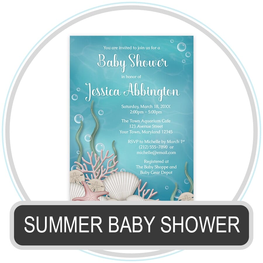 Summer Baby Shower Invitations | Floral, Beach & Seasonal Themes ...