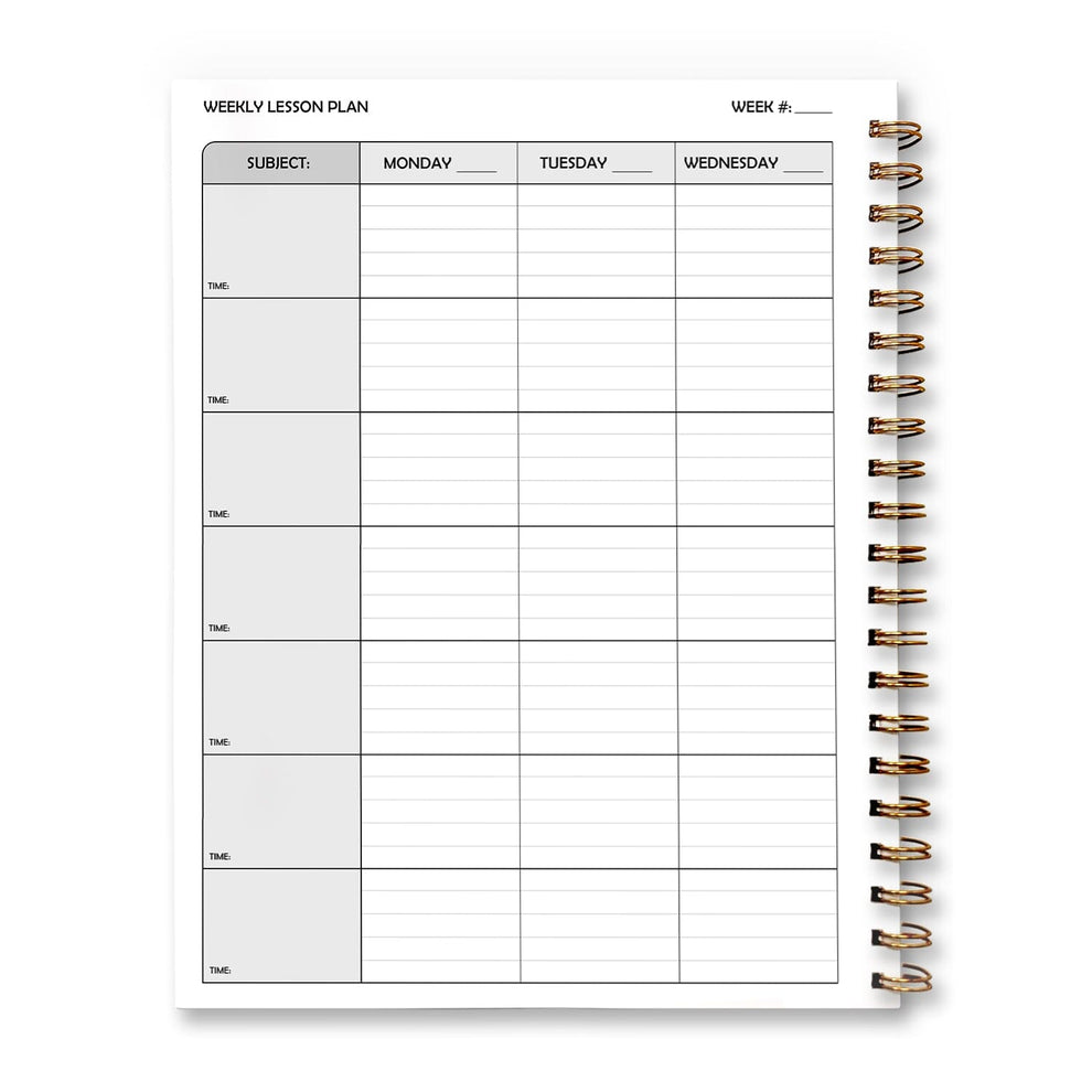 Personalized Black Polka Dot Weekly Lesson Plan Book | 8.5" x 11 ...