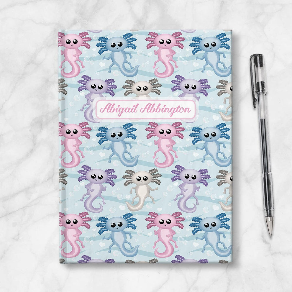 Personalized Colorful Underwater Axolotl Journal | Custom Notebook ...