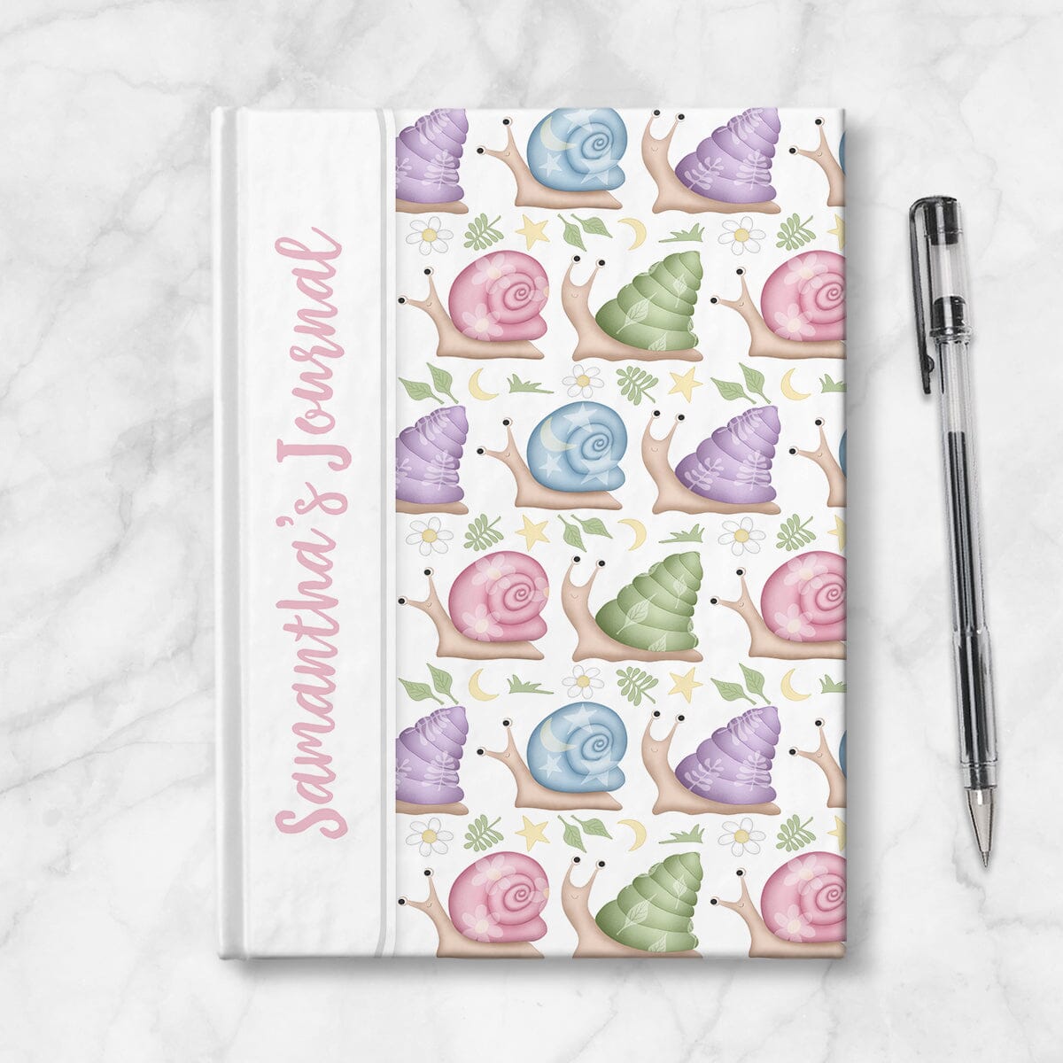 Personalized Cute Snails Journal | Custom Notebook, Snail Lovers Gift ...