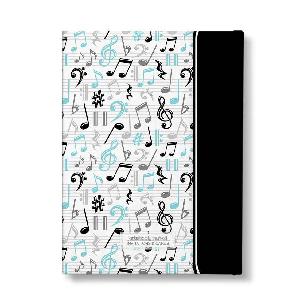 Personalized Turquoise Music Notes Journal for Songwriting & Musicians ...
