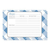 Blue Gingham Recipe Cards | 25-Pack or More – Artistically Invited