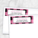 Personalized Light Pink & Black Buffalo Plaid Address Labels ...