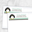Personalized Cute Penguin Mint Green Address Labels for Invitations ...