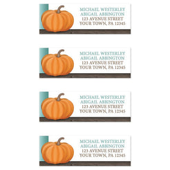 Personalized Rustic Pumpkin Address Labels | Fall & Holiday Use – Artistically Invited