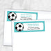 Personalized Teal Soccer Ball Return Address Labels – Custom Stickers ...